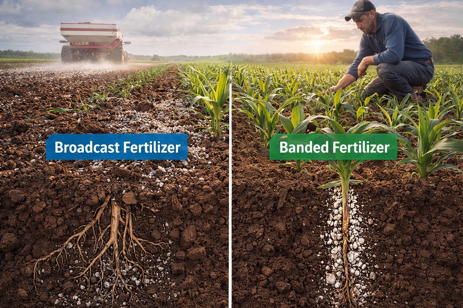 Band vs Broadcast Fertilizer: Uptake Speed & Cost Savings